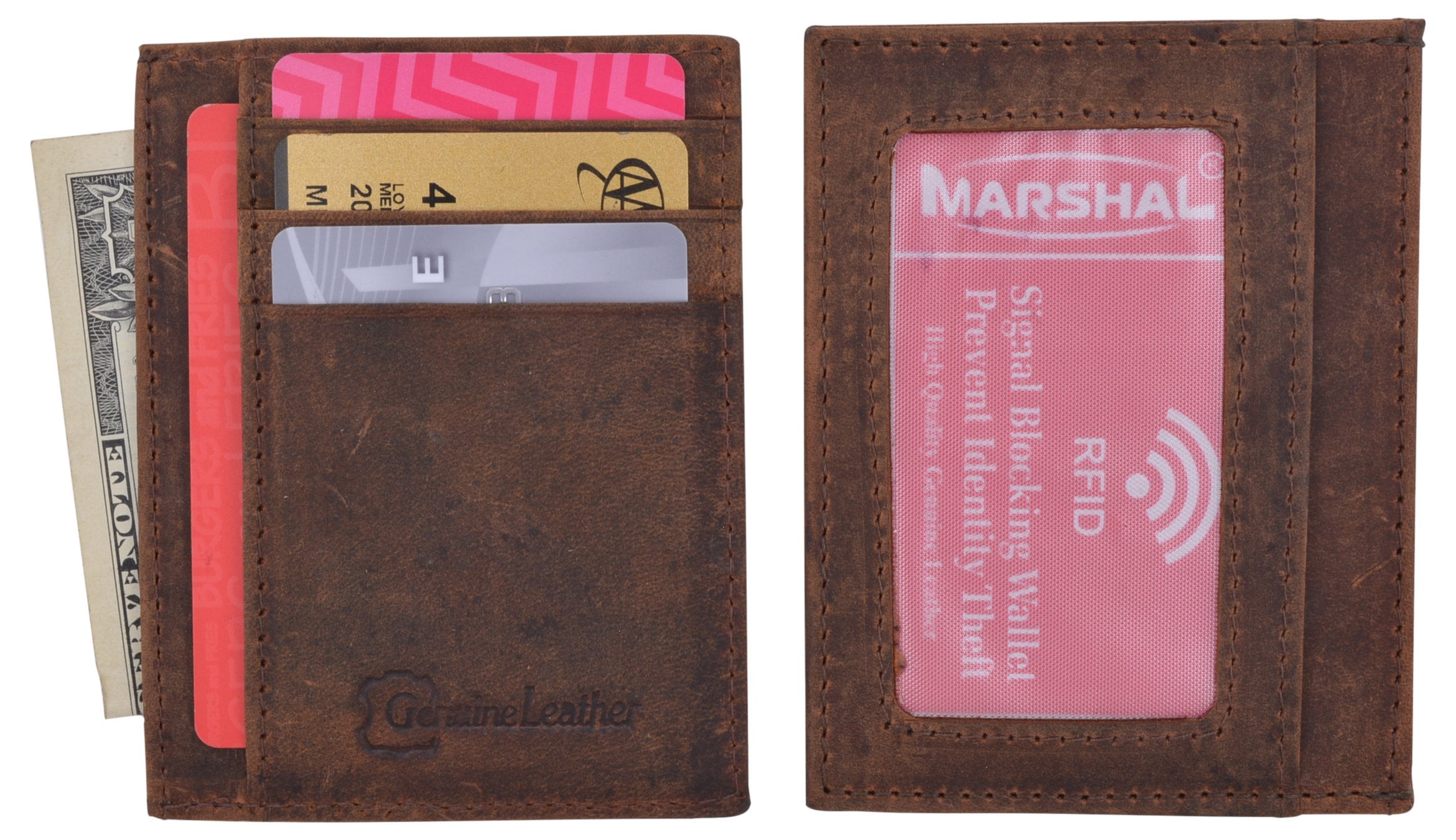 Slim Wallet RFID Front Pocket Wallet Minimalist Secure Thin Credit Card ...