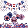 Darzheoy 4th of July Paper Flowers, Decorative Large Fan Ball Floral ...