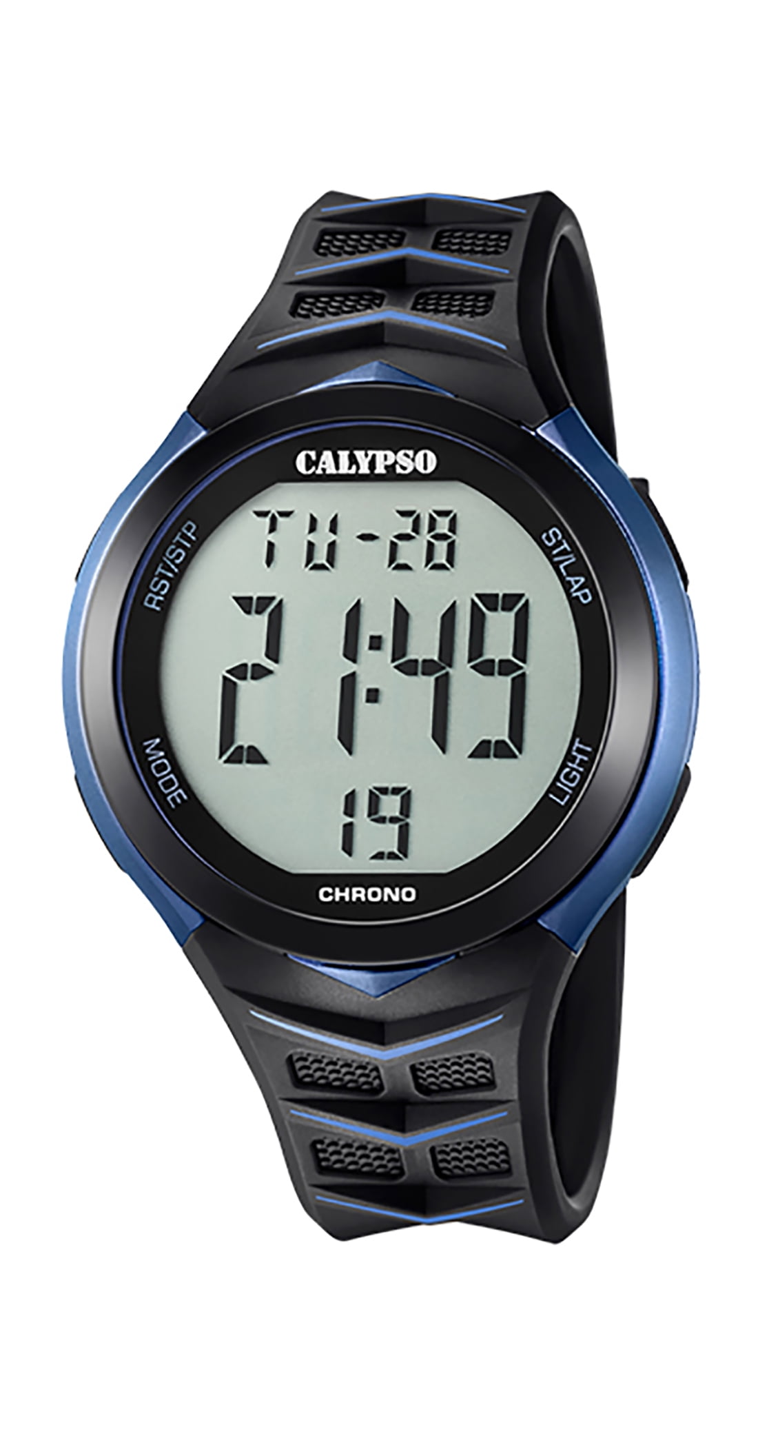 Calypso K5730 - 45mm Mens Digital Sports Watch, Silicone Strap ...