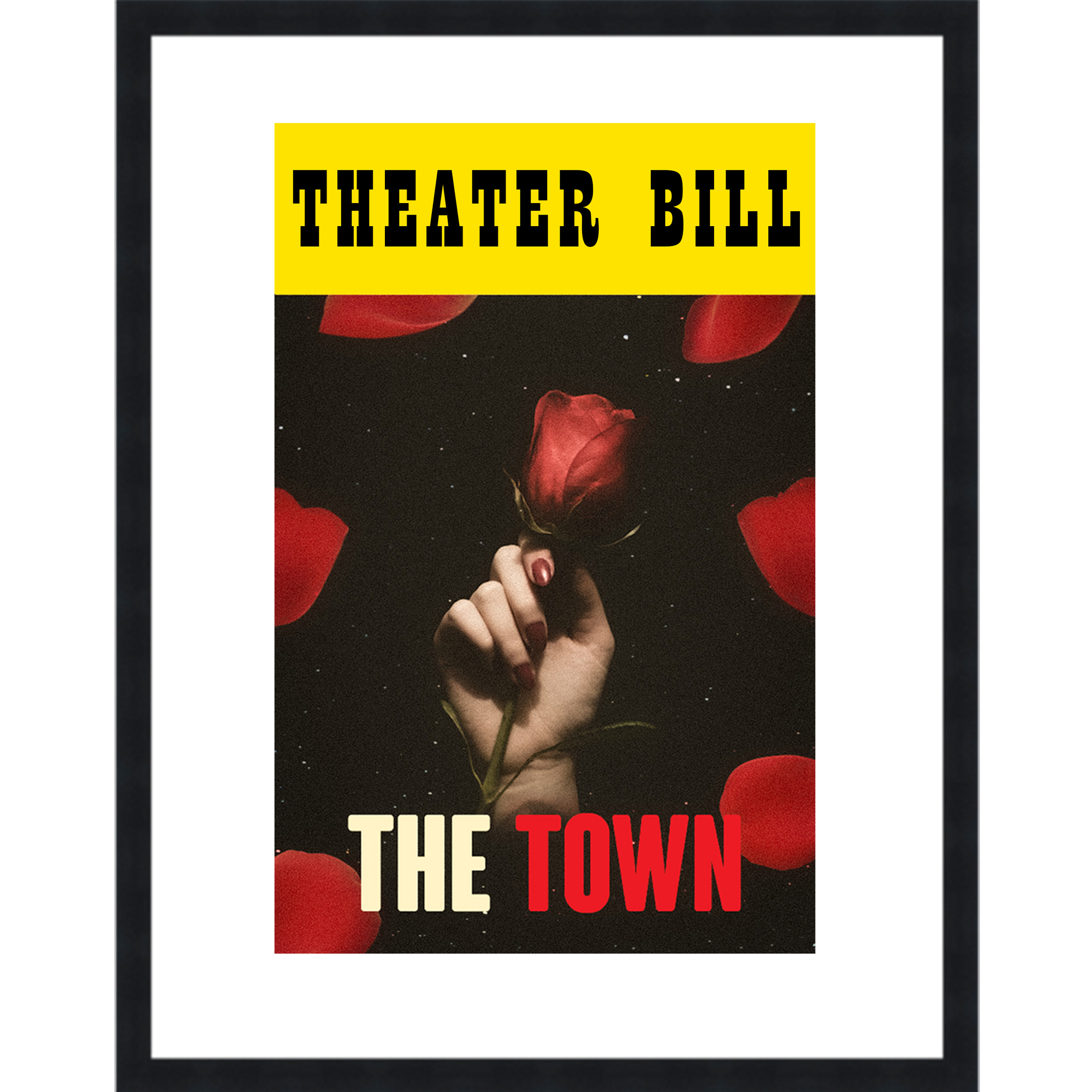 8.5x11 Black Playbill Frame with White Mat with 1 Openings to Display 1 ...