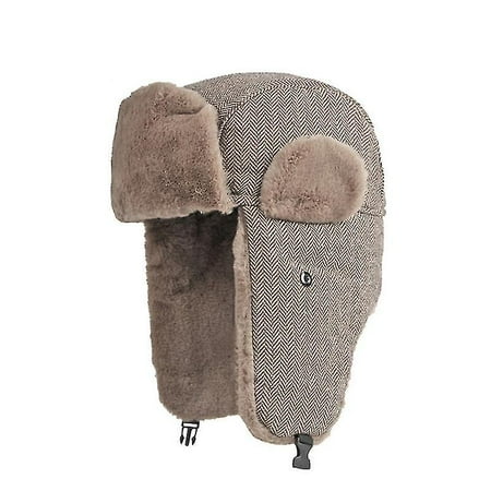 Winter Faux Fur Trapper Hat For Men Women Trooper Russian Hat Ear Flaps ...