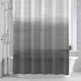 Abstract Line Shower Curtain, Modern Gradient Grey Stripes Waterproof ...