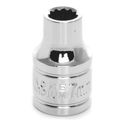 Performance Tool W38807 Chrome Socket, 3/8" Drive, 7mm, 12 Point ...