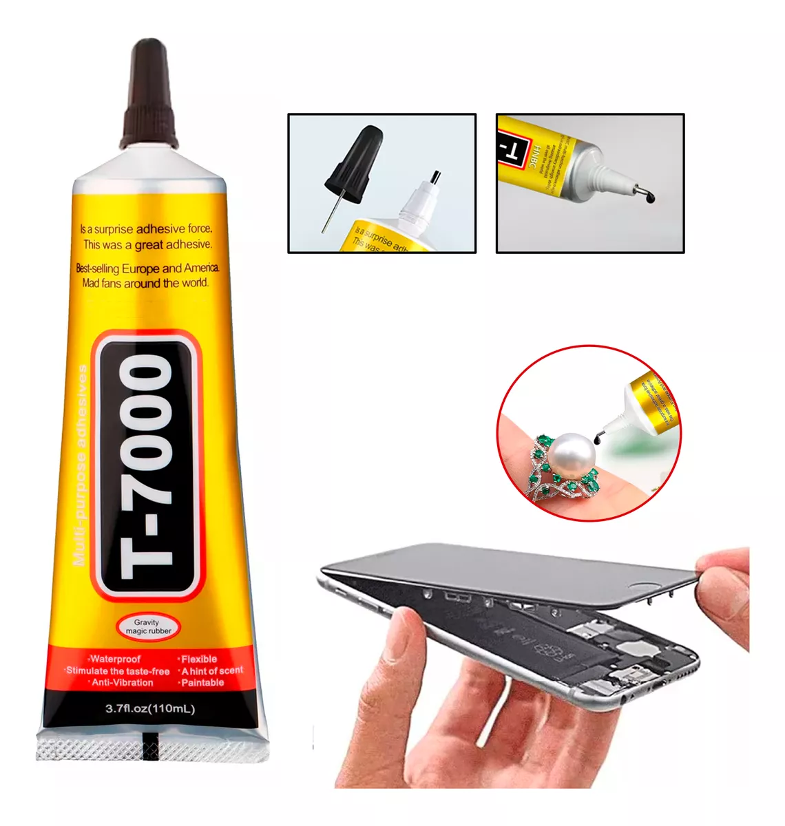 T7000 110ml Pegamento Adhesivo Negro Celular Touch Multiuso | Walmart ...