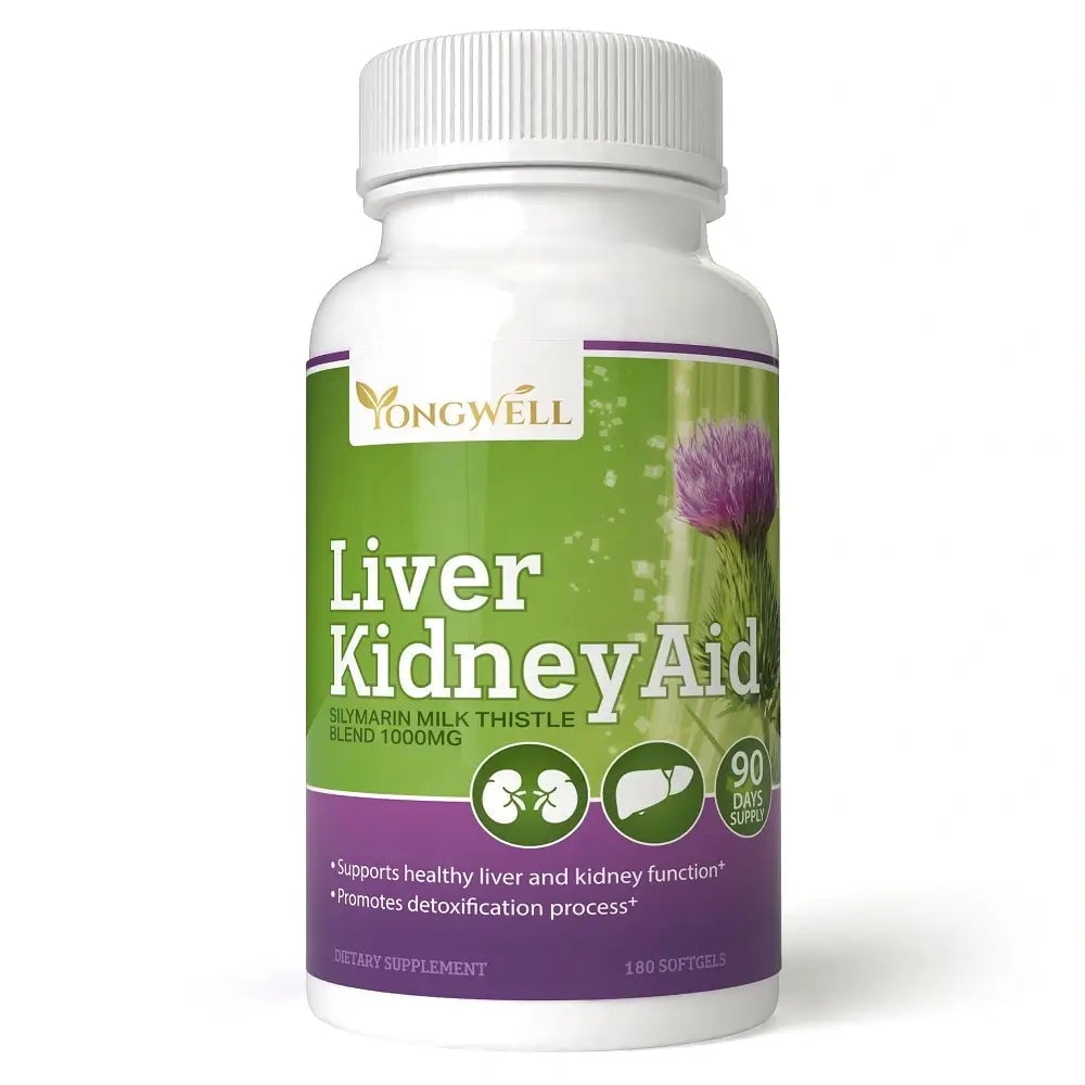 Liver Kidney Aid, Liver and Kidney Health Support (180 Softgels ...