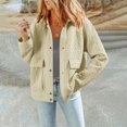 Aellinatey Jackets for Women Casual Long Sleeve Collared Jacquard Coats ...