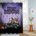 Bathroom Shower Curtain Halloween Farm Truck Pumpkin Ghost Skull Crow ...