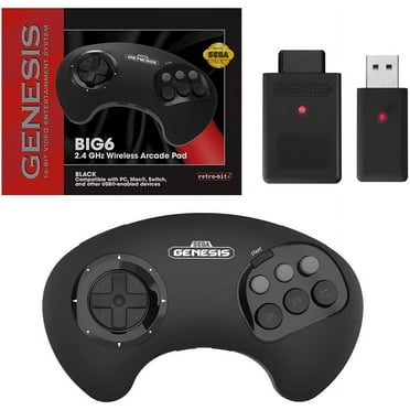 Retro-Bit Official Sega Genesis USB Controller 6-Button Arcade Pad for ...