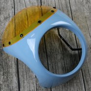 Emgo Venom Mini Cafe Black Fairing Windshield 5.75" Headlight Opening ...