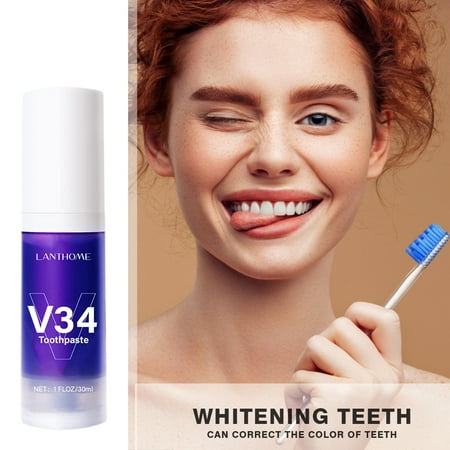 Lutabuo 30ml Foam Toothpaste Repair Bright Purple Anti-Cavity ...