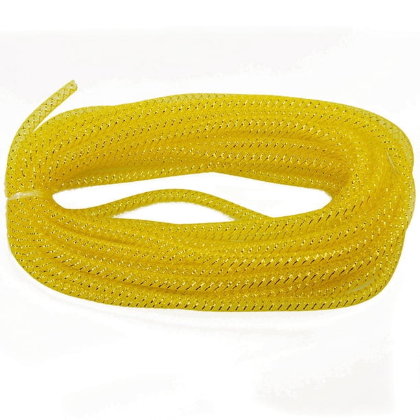 Solid Mesh Tubing Deco Flex Ribbon, 8mm, 10-yard, Gold - Walmart.com ...
