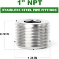 BDKWID-2PCS 304 Stainless Steel Internal Hex Thread Socket Pipe Plug ...