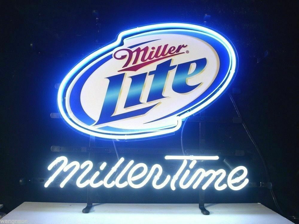 Queen Sense 14"x10" Millers Lite Miller Time Neon Sign Man Cave ...
