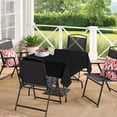 Black Square Tablecloths 54x54 Inch - Washable Polyester Table Cover ...