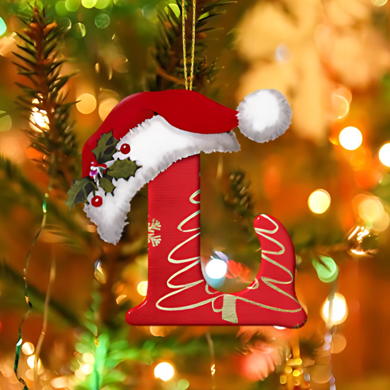 Dvkptbk Christmas Tree Decorations Pendant Christmas Tree Ornaments 26 Letter Hanging Pendant Ornaments For Xmas Wall Home Holiday Party Decor Car Orn
