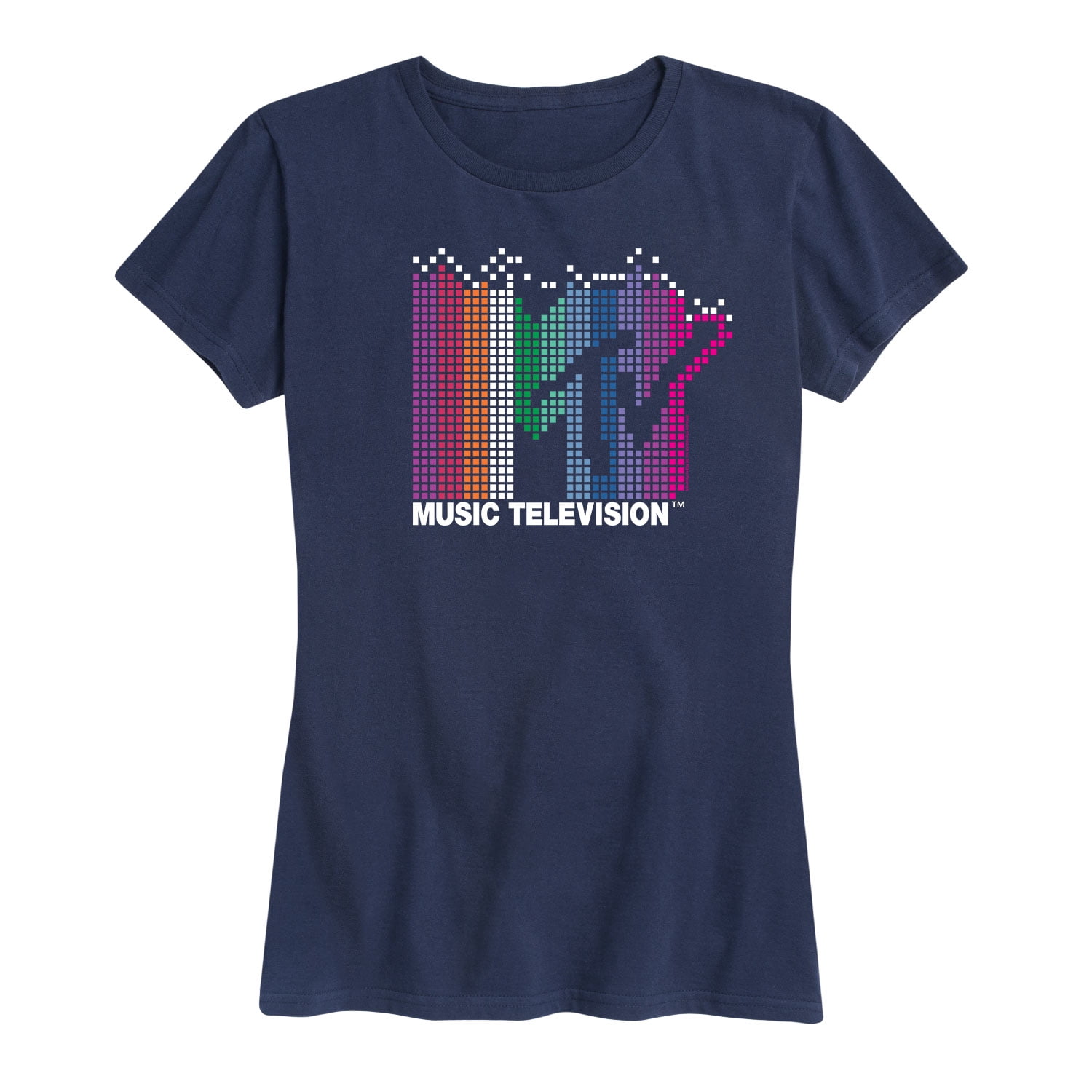 MTV - Rainbow Sound Waveform MTV Logo - Women's Short Sleeve Graphic T ...