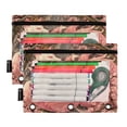 2 Pieces Pencil Bag Binder Pouches 3-Ring Page Turning Folder Pencil ...