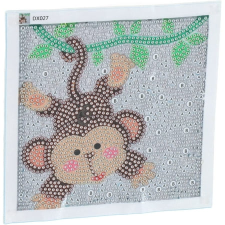 Rhinestone Painting, 5D Effect Cartoon Cute Monkey Pattern Rhinestone ...