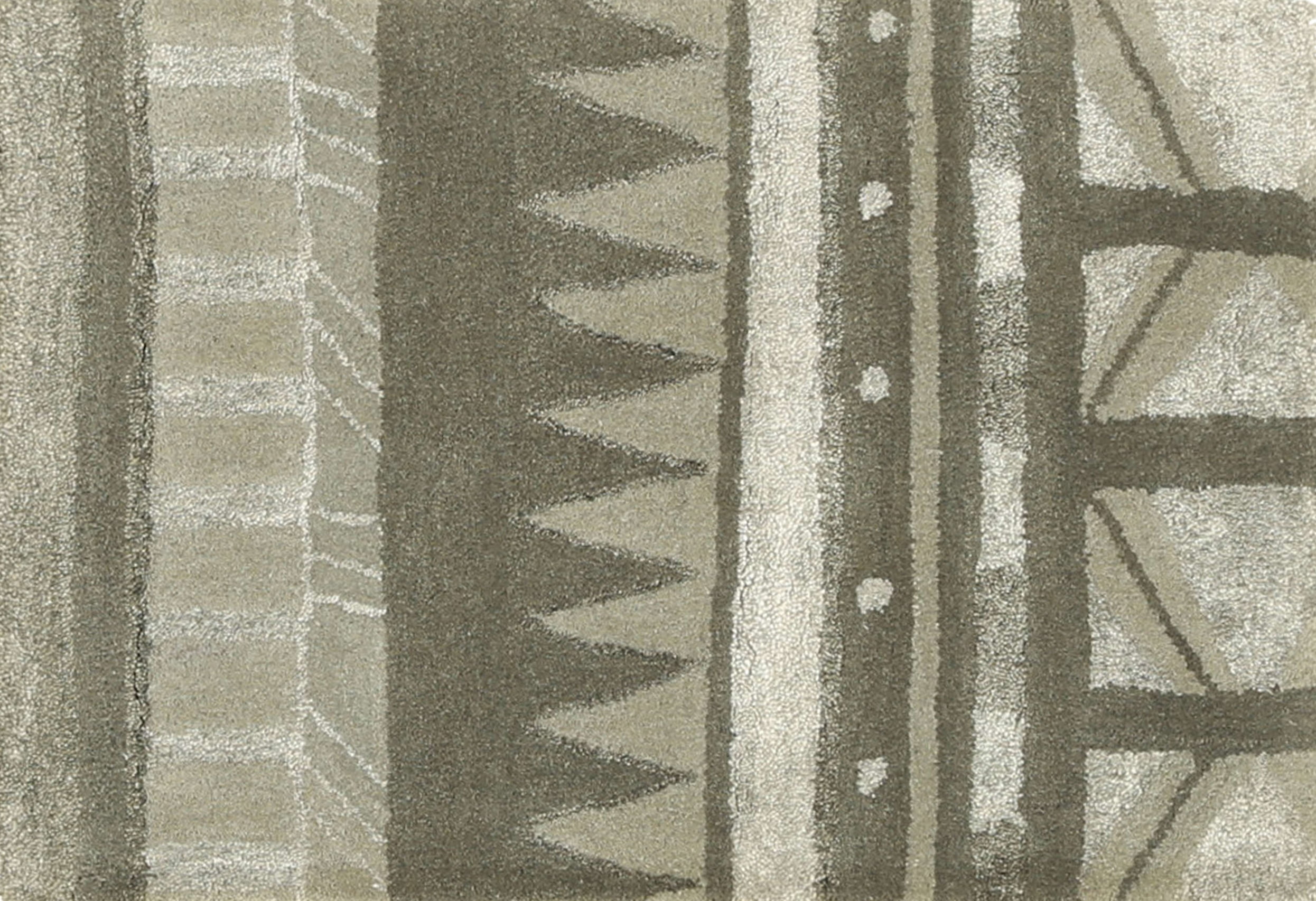 Ahgly Company Indoor Rectangle Contemporary Sage Green Abstract Area ...