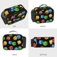 Dice Pattern Colorful Cube Insulated Lunch Bag, Thermal Meal Prep Tote ...