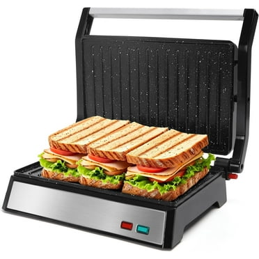 Elite Gourmet 12” Deluxe Indoor Grill with Tempered Glass Lid ...