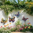 4 Pack Colorful Metal Butterfly Wall Decor, Hanging Art Ornaments for ...