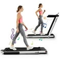 Spaco 2.25HP 2 in 1 Folding Treadmill with APP Speaker Remote Control ...