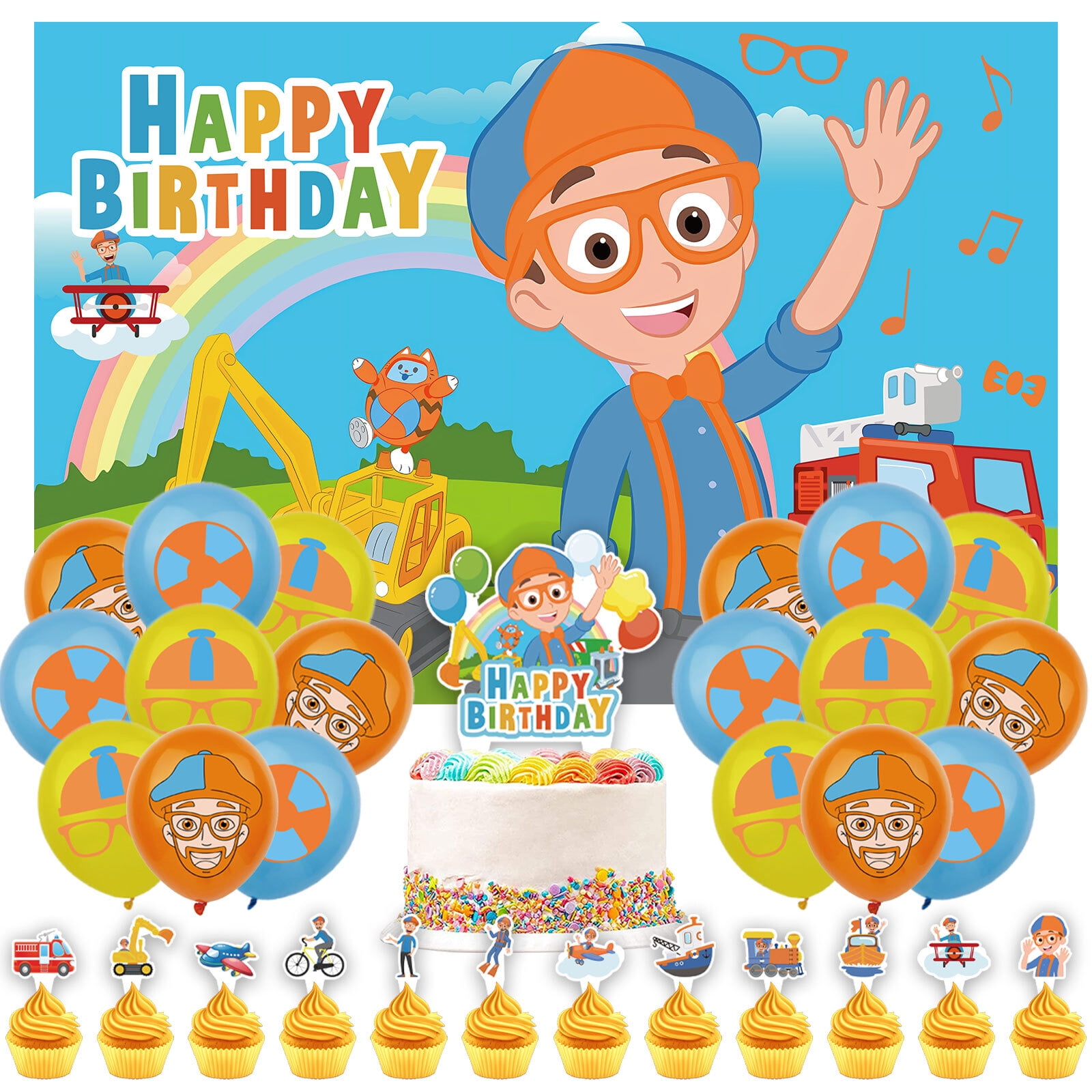 Click here for Iljdgqiaq 32 Pcs For Blippi Theme Party Decoration... prices