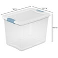 Sterilite Latch Box, Plastic Storage Containers with Lids, 25 Qt ...