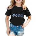 Big Girl'S T Shirt Short Sleeve Ocean Animal Print Round Neck Loose Fit ...