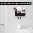 Key Holder Wall Mount, Mail Holder with Storage Drawer and 5 Key Hooks ...