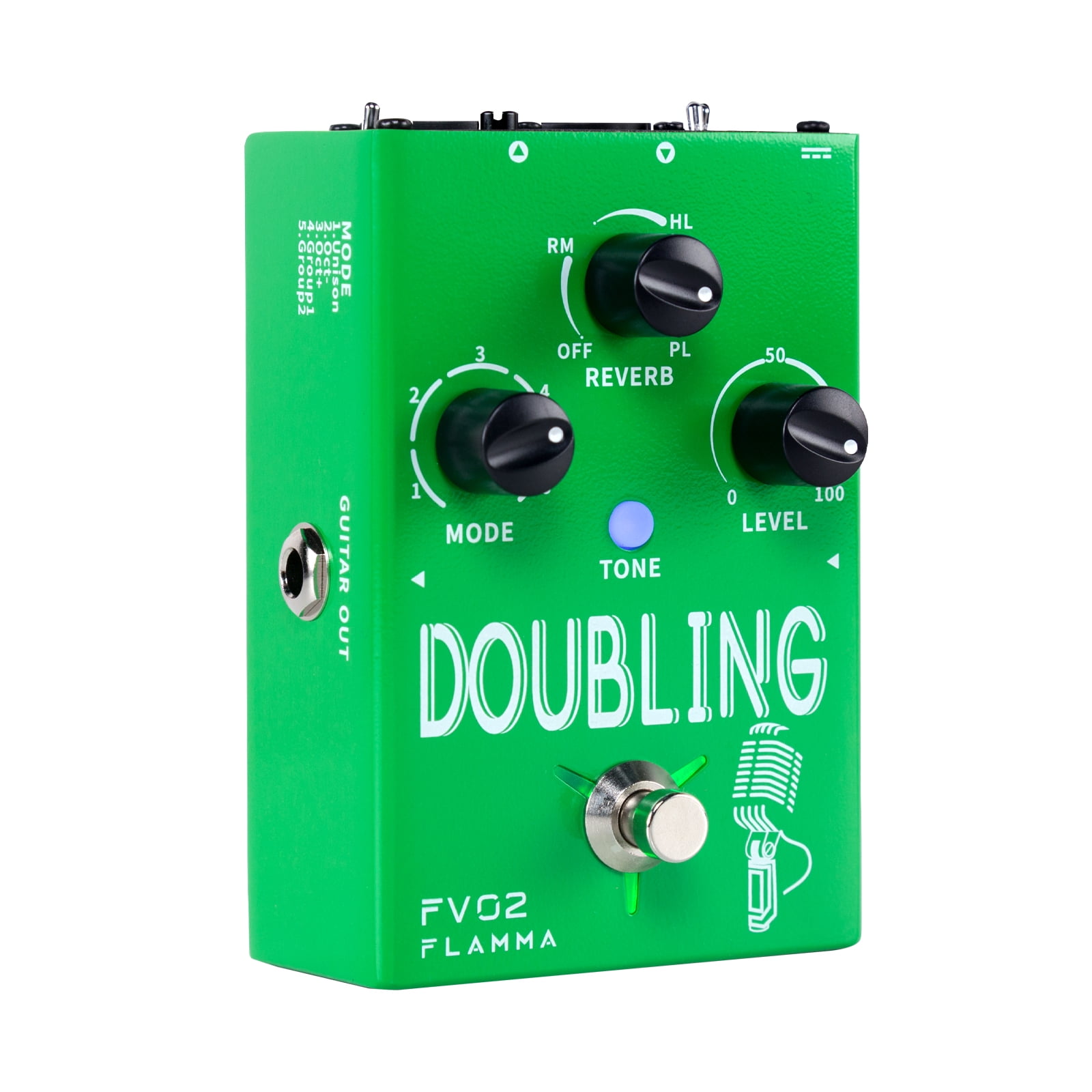 FLAMMA FV02 Vocal Doubling Effects Pedal with Reverb Chorus Effects ...