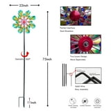 Hourpark 3D Kinetic Metal Wind Wheel & Spinners for Garden Outdoor ...