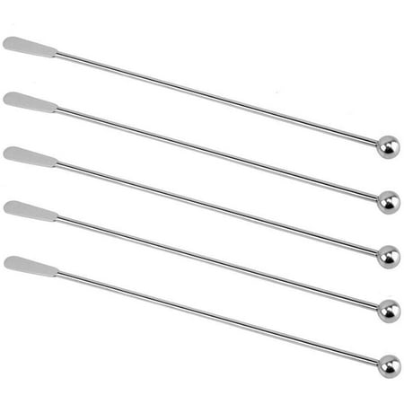 Stainless Steel Coffee Beverage Stirrers Stir Cocktail Drink Swizzle ...