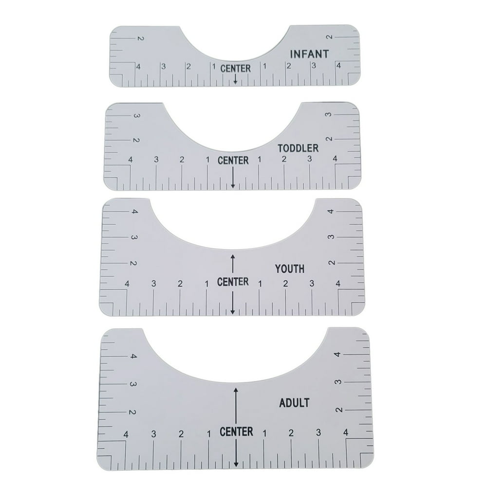 Duobla 4PCS T-Shirt Alignment Ruler, Craft Ruler with Guide Tool for ...