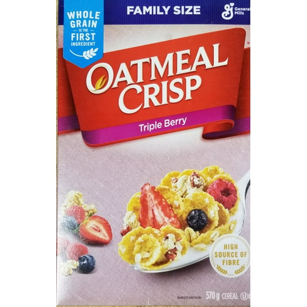 General Mills Family Size Oatmeal Crisp Triple Berry Cereal, 570g/20 ...
