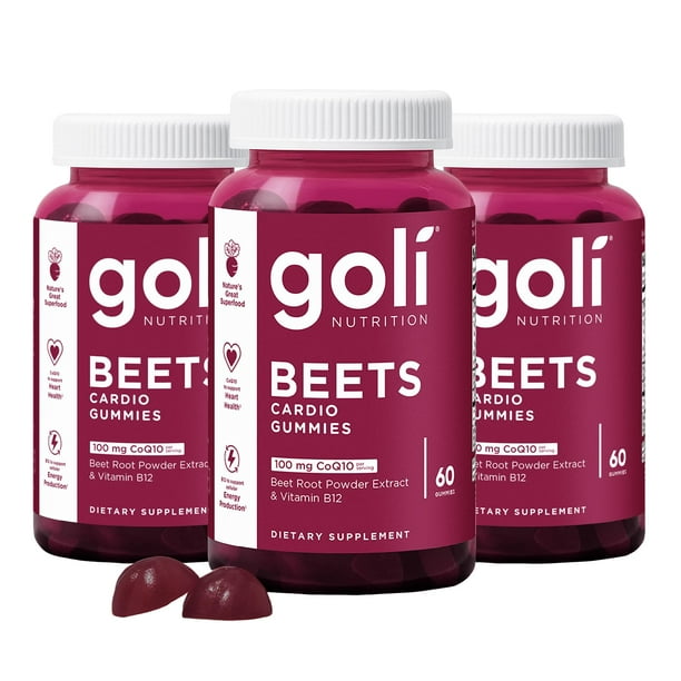 Suplemento Goli Beets Cardio Gummy 180 unidades (3 x 60) 100 mg ...