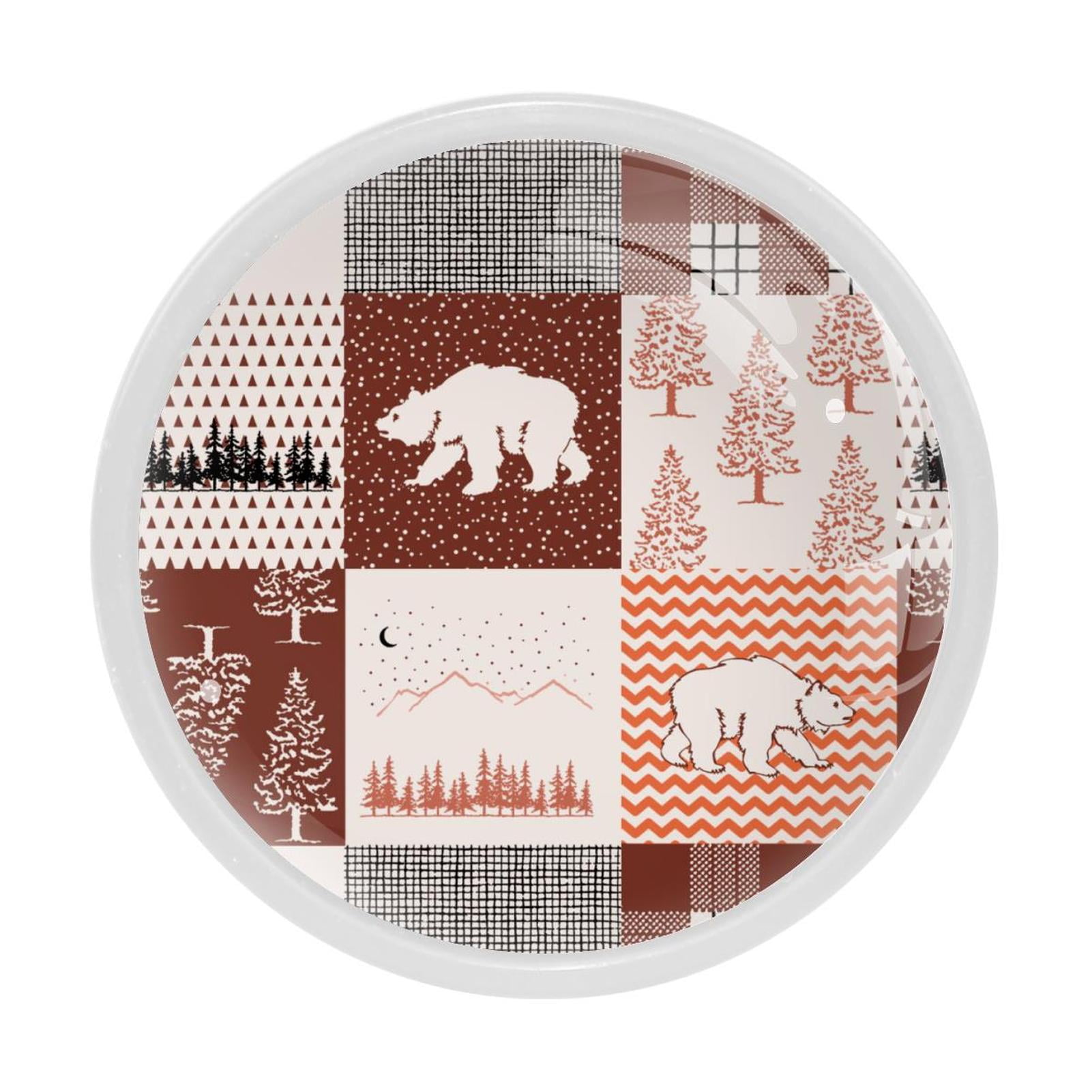 4 Pcs Polar Bear Knobs for Kitchen Cabinet Cupboard Dresser Bookcase ...