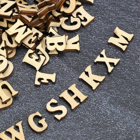 YLSHRF 200PCS Small Wooden Craft Alphabet Letters, DIY Log Letter-Shape ...