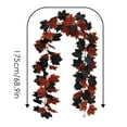 5.7ft Black Maple Leaf Garland,Spring Leave Vines Artificial Hanging ...