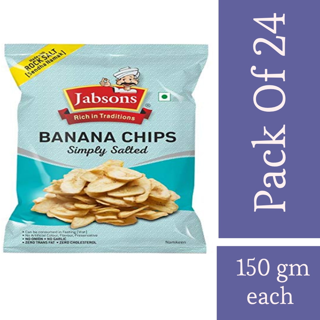 Jabsons Banana Chips Classic Salted - 24 x 150gm - Walmart.ca