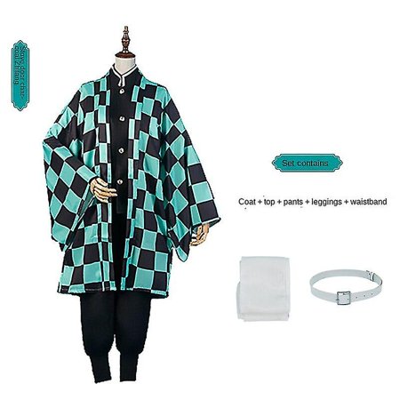 Demon Slayer Cosplay Kimono Jacket Cape Prom Costume Set - Kamado ...