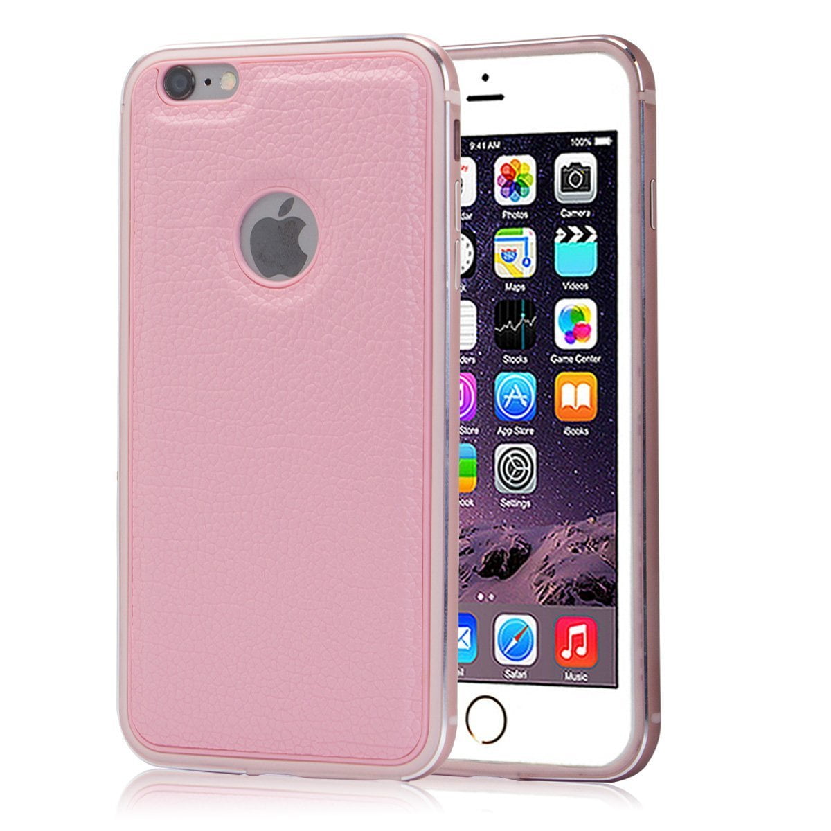 Iphone 6s Plus Case,Mignova Ultra Slim Leather Back Case with Metal ...