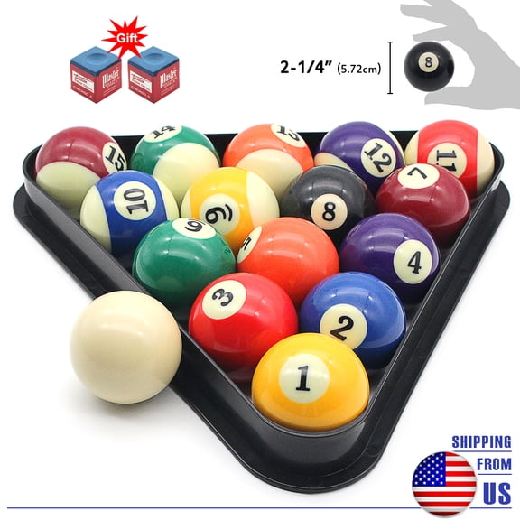 Billiard Pool Ball Deluxe Set 2 ¼” - 57.2 mm - Walmart.com