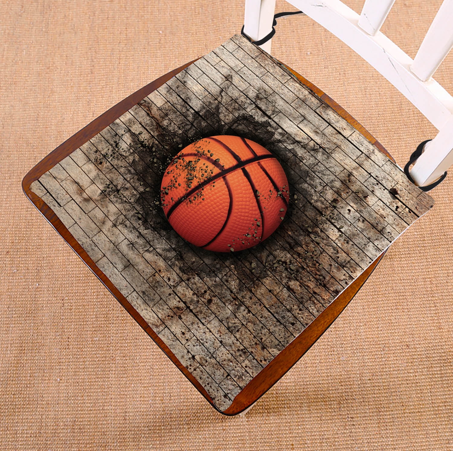YKCG Brick Wall Basketball Sports Vintage Seat Cushion Chair Cushion ...