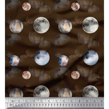 Cotton Planets Outer Space Solar System Moons Stars Constellations ...