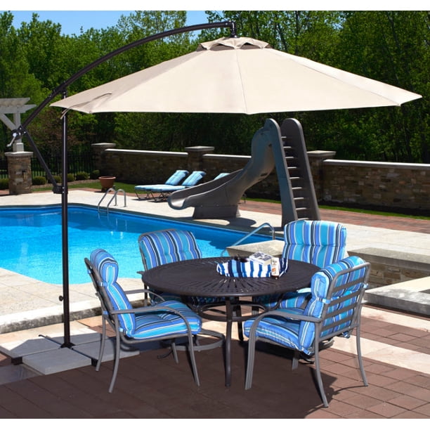 Island Umbrella Santiago 10-ft Octagonal Cantilever Umbrella with ...