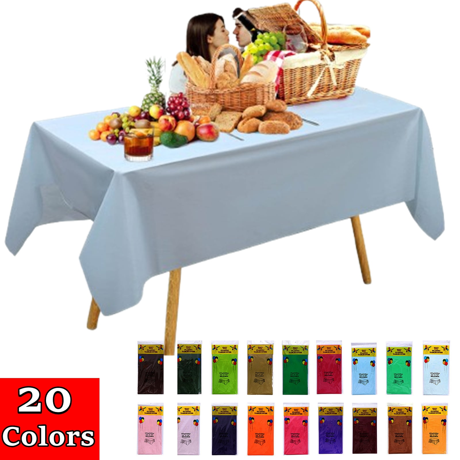 Click here for Djiypn Plastic Table Cloth Disposable 1 Pack  54 X... prices