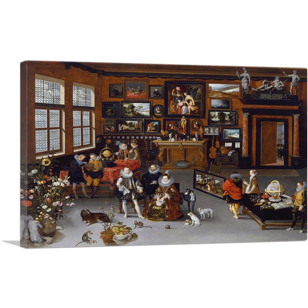 ARTCANVAS Archdukes Albert Isabella Visiting Collection Of Pieter Roose ...