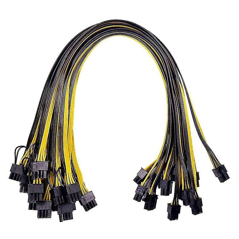 100cm 18awg Gpu Pcie 6 pines a 8 pines (6 + 2) Cable de video gráfico ...